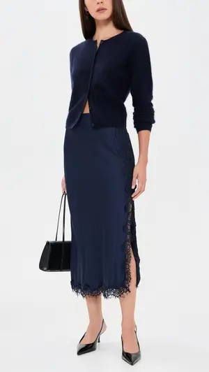 Alice + Olivia Maeve Midi Slip Skirt