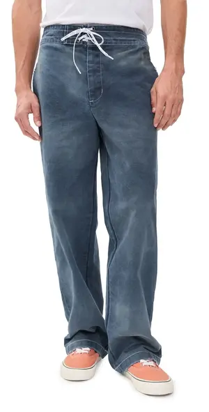 NAHMIAS Sunfaded Swim Trunk Trousers - Thrashed Navy Canvas