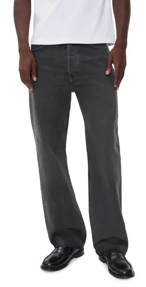 JEANERICA Vega Loose Straight Leg Jeans - Gesso Black