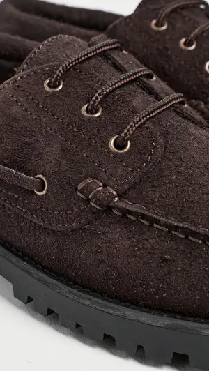 LES DEUX Hairy Suede Boatshoes