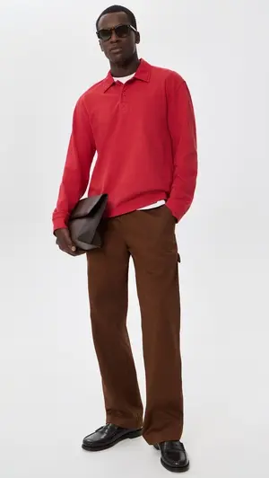 ALEX MILL Garment Dyed Rugby Shirt