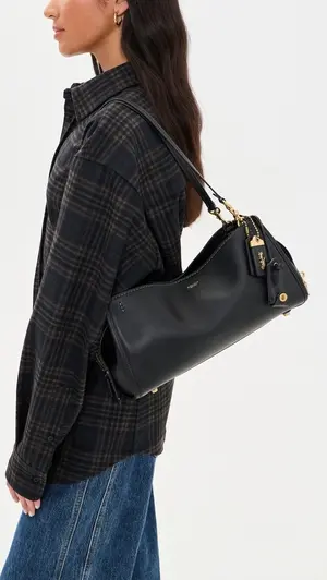 COACH Soft Grain Leather East West Rogue 34 Bag