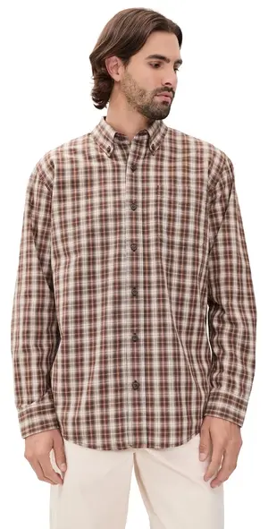 Filson Chambray Button Down Shirt - Cascade Plaid