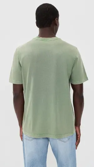 Faherty Brand Short Sleeve Recycled Cotton Tee - Terrain Olive