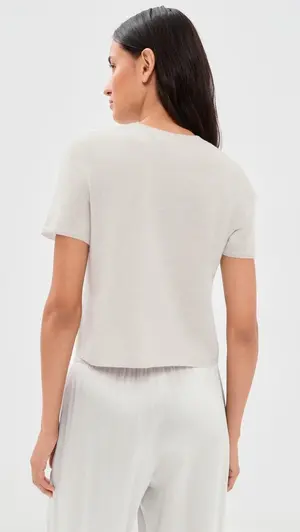 Sablyn Charleston Relaxed Crew Cashmere Tee - Blizzard
