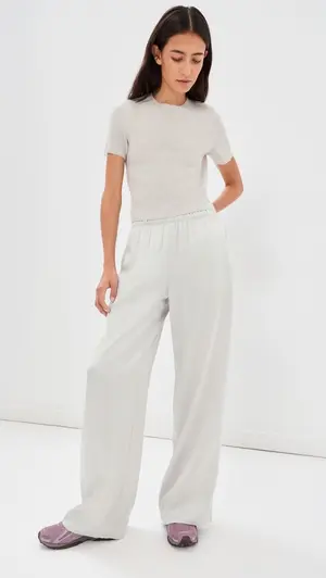 Sablyn Charleston Relaxed Crew Cashmere Tee - Blizzard