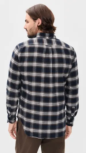 Gitman Bros Heavy Pique Flannel Shirt - Brown