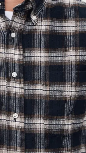 Gitman Bros Heavy Pique Flannel Shirt - Brown