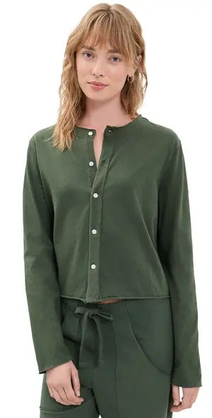 Frank & Eileen Jackie Jersey Cardigan - Nori