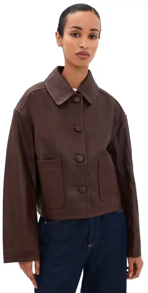 A.L.C. Brooks Leather Jacket - Milk Chocolate