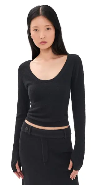 SEVEN WONDERS Magnolia Scoop Knit Top - Bone
