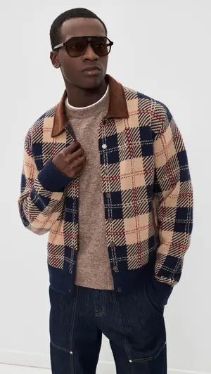 Guest In Residence Tartan Bomber Jacket