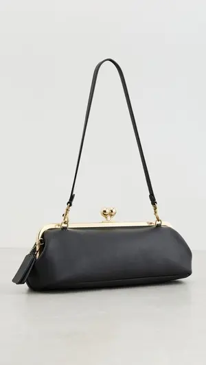 COACH Glovetanned Leather Kisslock Frame 30 Bag