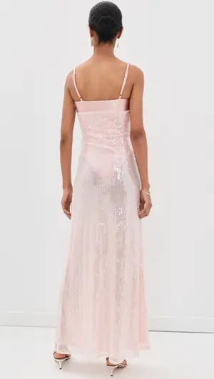 RUNAWAY THE LABEL Illiana Sequin Bodysuit Maxi Dress
