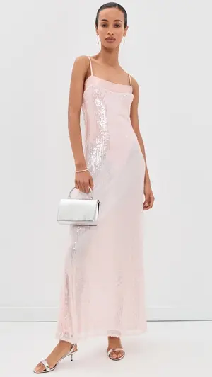 RUNAWAY THE LABEL Illiana Sequin Bodysuit Maxi Dress