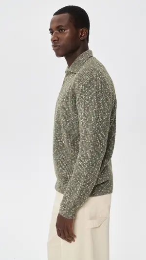 FAR AFIELD Kier Ribbed Knit Polo