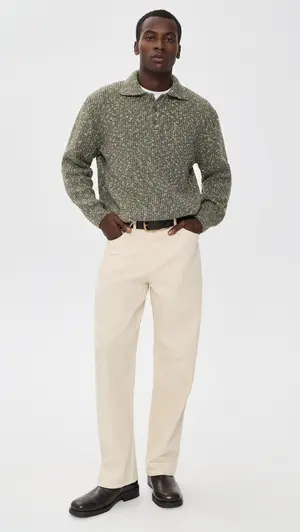 FAR AFIELD Kier Ribbed Knit Polo