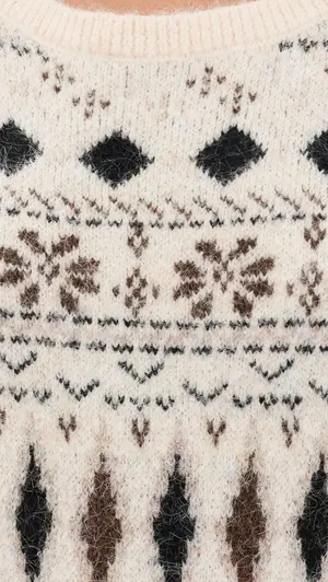 VRG GRL Hayes Fair Isle Knit Sweater