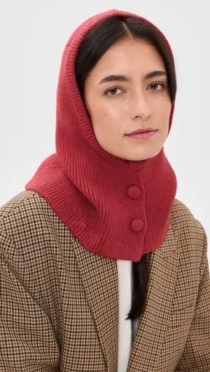 FAVORITE DAUGHTER The Button Balaclava - Crimson