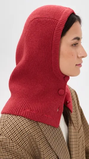 FAVORITE DAUGHTER The Button Balaclava - Crimson