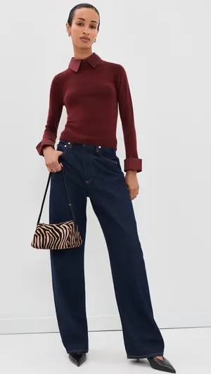 Alice + Olivia Porla Collared Sweater