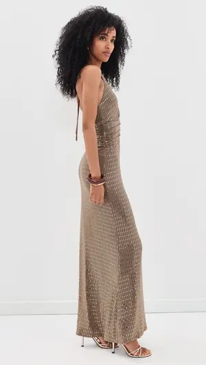 RUNAWAY THE LABEL Nara Deep V-neck Maxi Dress