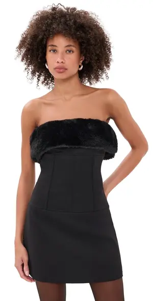 RUNAWAY THE LABEL Miki Strapless Corset Mini Dress - Black