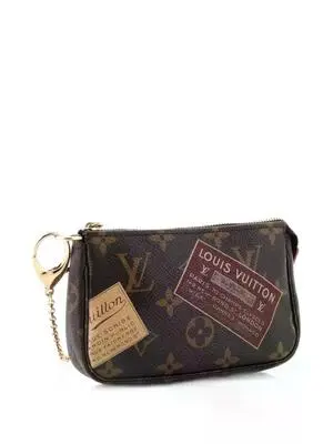 LOUIS VUITTON Pochette Accessoires Limited Edition Monogram Canvas Mini Clutch Bag - Brown