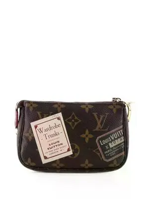 LOUIS VUITTON Pochette Accessoires Limited Edition Monogram Canvas Mini Clutch Bag - Brown
