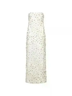 Simkhai Serafina Floral-appliqué Strapless Dress