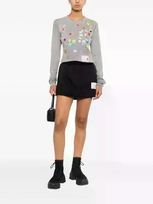 Mihara Yasuhiro Sticker-print Long-sleeve T-shirt