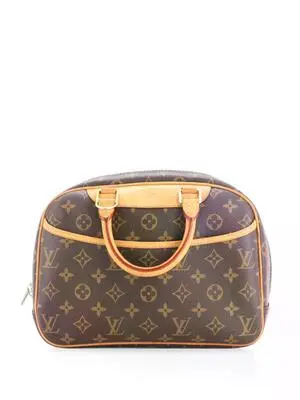 LOUIS VUITTON Trouville Handbag Monogram Canvas Satchel - Brown