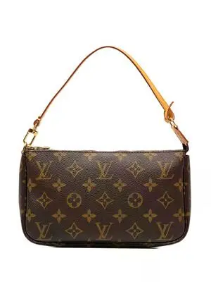 LOUIS VUITTON 2001 Monogram Pochette Accessoires Shoulder Bag - Brown