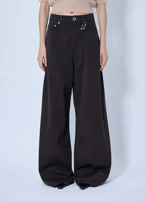 Sportmax Wide-leg Trousers - Brown
