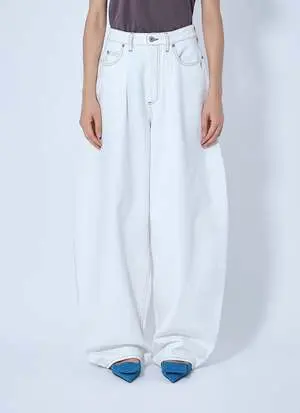 Jacquemus Le De-nîmes Ovalo Jeans - White