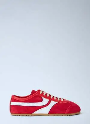 Dries Van Noten Dries Van Noten Women Suede Panel Sneakers Red