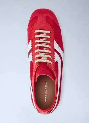 Dries Van Noten Suede Panel Sneakers - Red