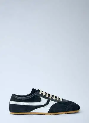 Dries Van Noten Suede Panel Sneakers - Black