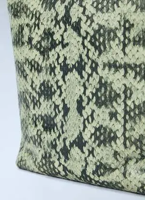 Dries Van Noten Snake-embossed Leather Top Handle Bag