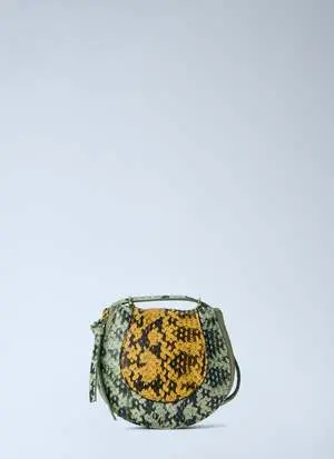 Dries Van Noten Python-embossed Leather Crossbody Bag - Yellow