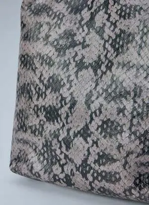 Dries Van Noten Snake-embossed Leather Top Handle Bag