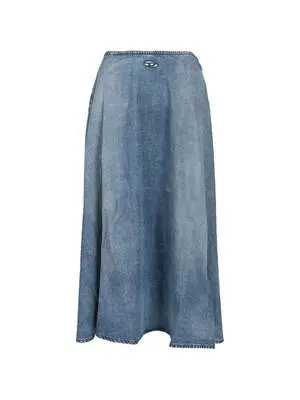 DIESEL® Wide Skirt In Flowing Denim - Blue