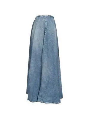 DIESEL® Wide Skirt In Flowing Denim - Blue