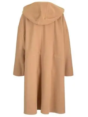Max Mara Wool And Cashmere Blend Miele Coat - Cream