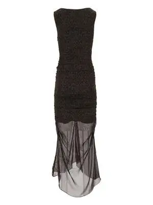 ROTATE BY BIRGER CHRISTENSEN Ruched Leopard-print Midi Dress