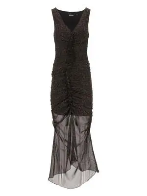 ROTATE BY BIRGER CHRISTENSEN Ruched Leopard-print Midi Dress - Multicolor