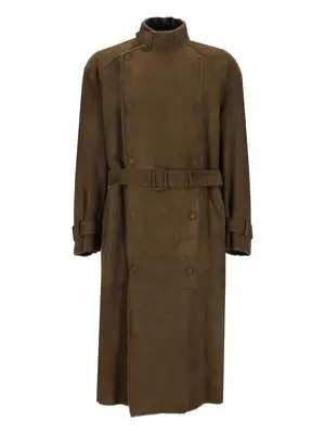 Giorgio Armani Double-breasted Trench Coat - Green