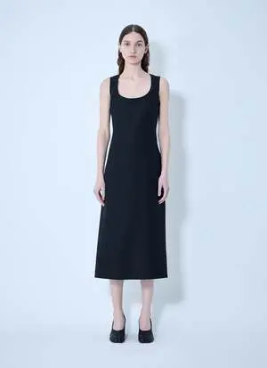 Jacquemus La Robe Tablier Midi Dress - Black