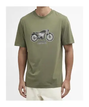 Barbour Motorcycle Printed Crewneck T-shirt