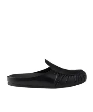 Prada Leather Mules - Black